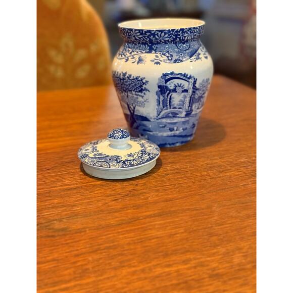 Spode | Accents | Vintage Spode Blue Italian Storage Jar H8cm England ...
